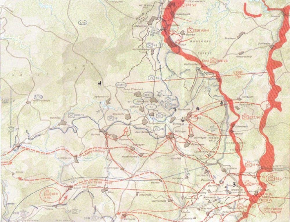 Modern Map of the Southern Hürtgen Forest – The Fifth Field